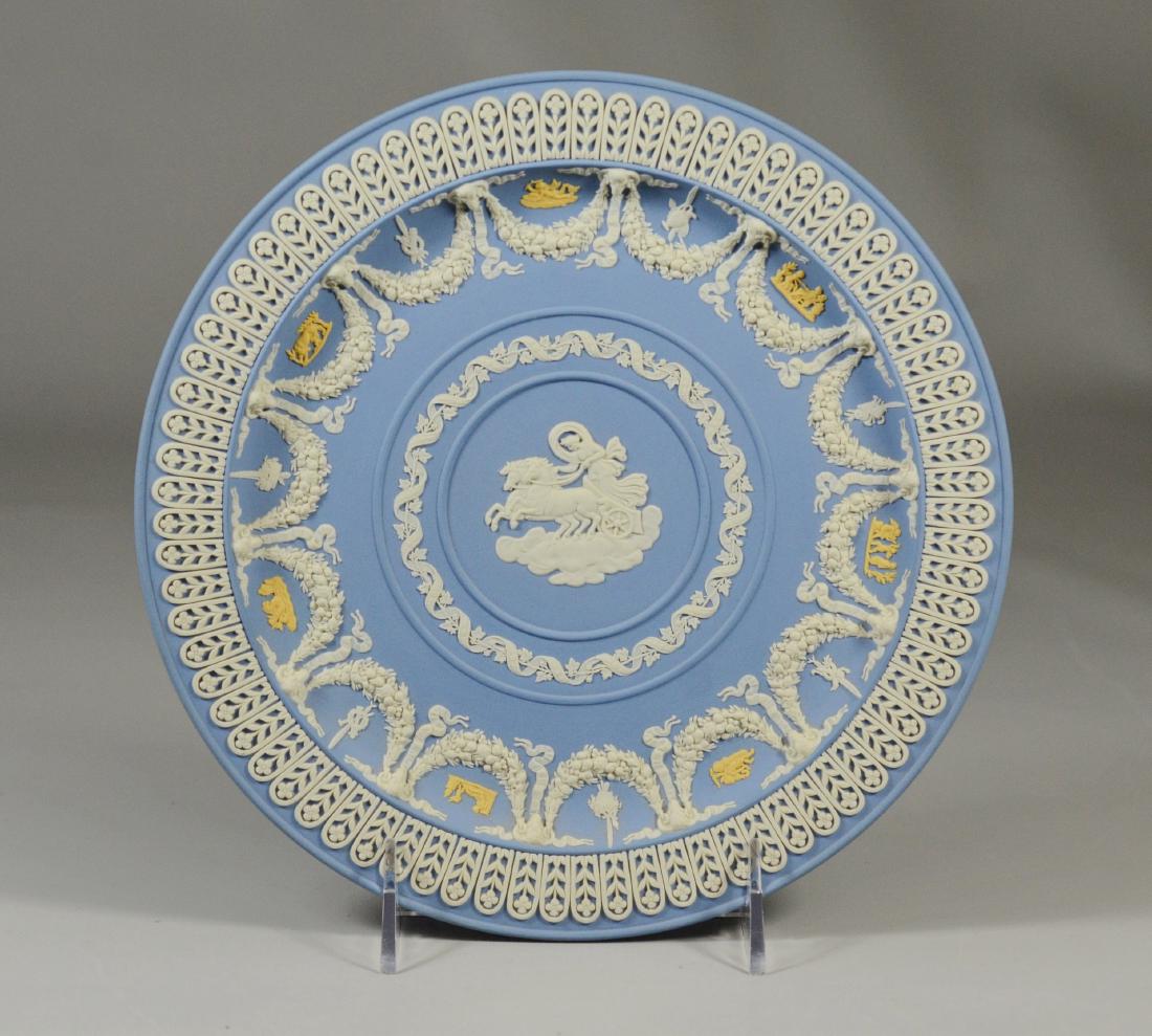 Wedgwood tricolor jasper plate