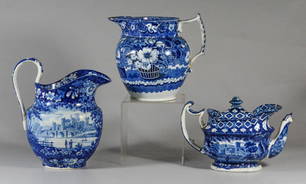 Staffordshire and Spode Transfer Pitchers - Oct 11, 2021 | Broken Arch ...