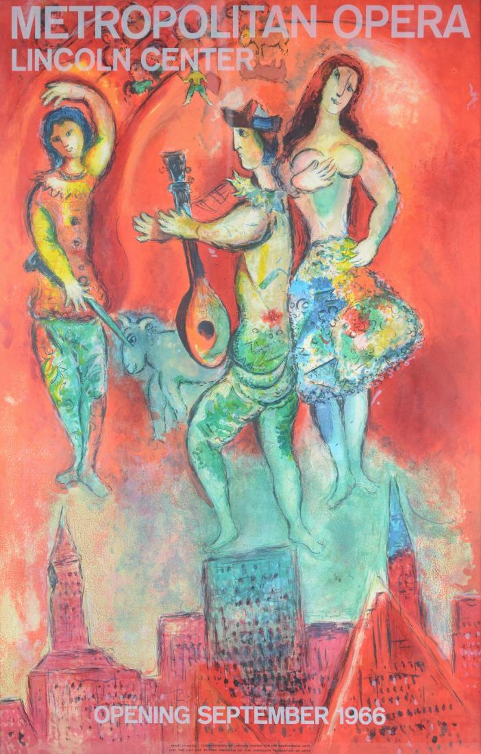 Mark Chagall, Metropolitan Opera poster, 1966