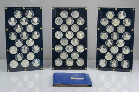 Franklin Mint "genius Of Michelangelo" Complete 60 Coin