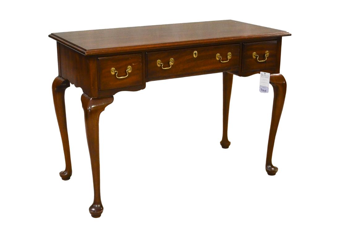 Mahogany Henkel Harris Queen Ann style console table