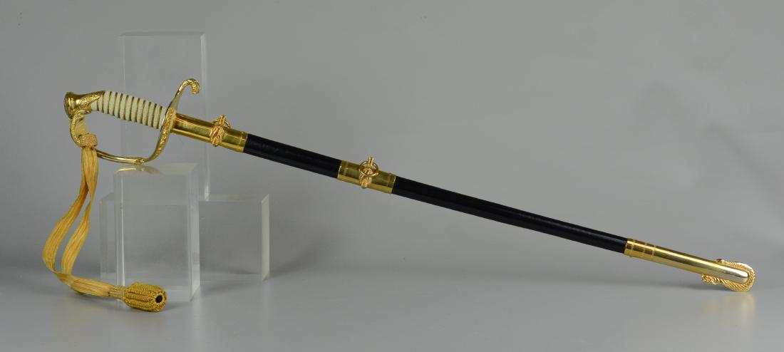 Gemsco Naval Sword With Scabbard & Case