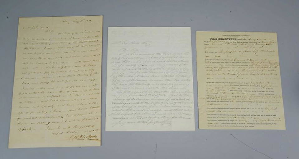 Land Indenture Dated July 27, 1825, For The Rental O