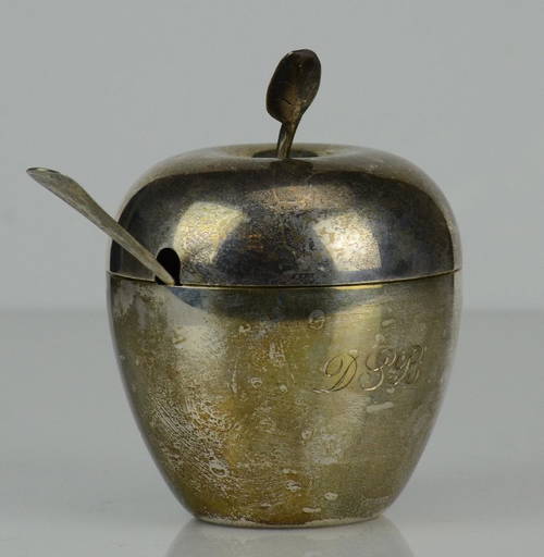 Tiffany Sterling Silver Apple Condiment Jar