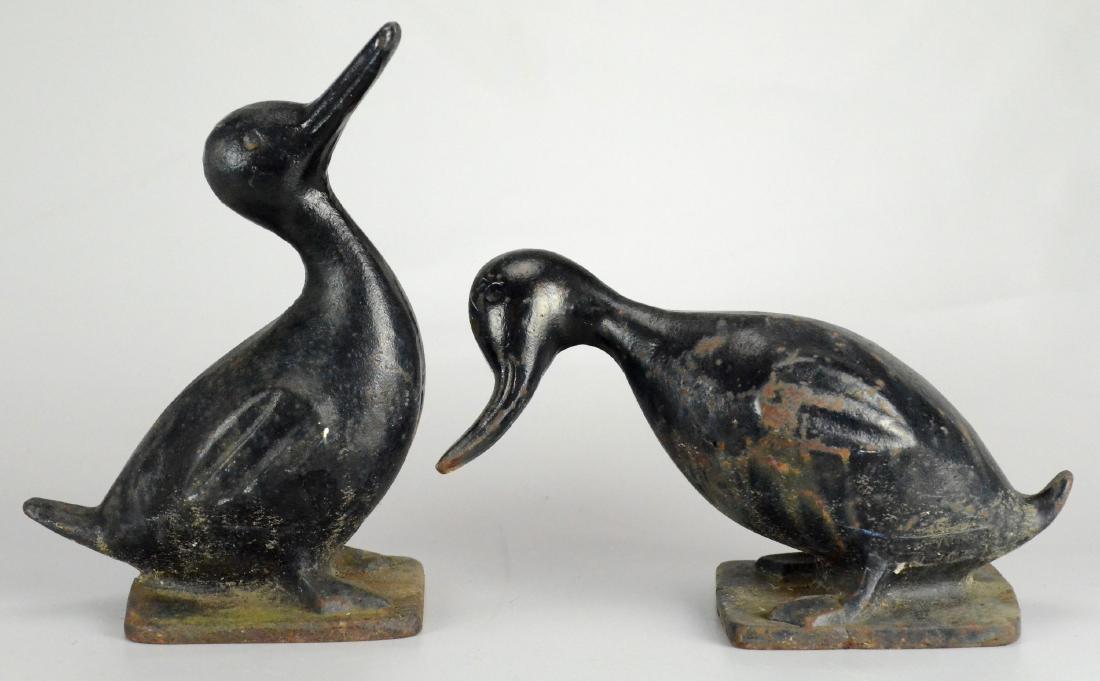 (2) Cast Iron Ducks