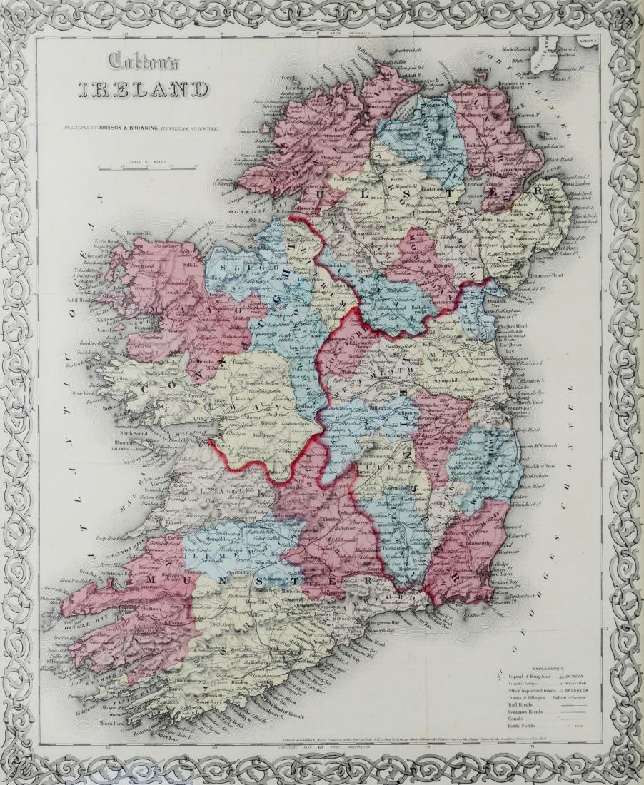 1855 Atlas Map of Ireland