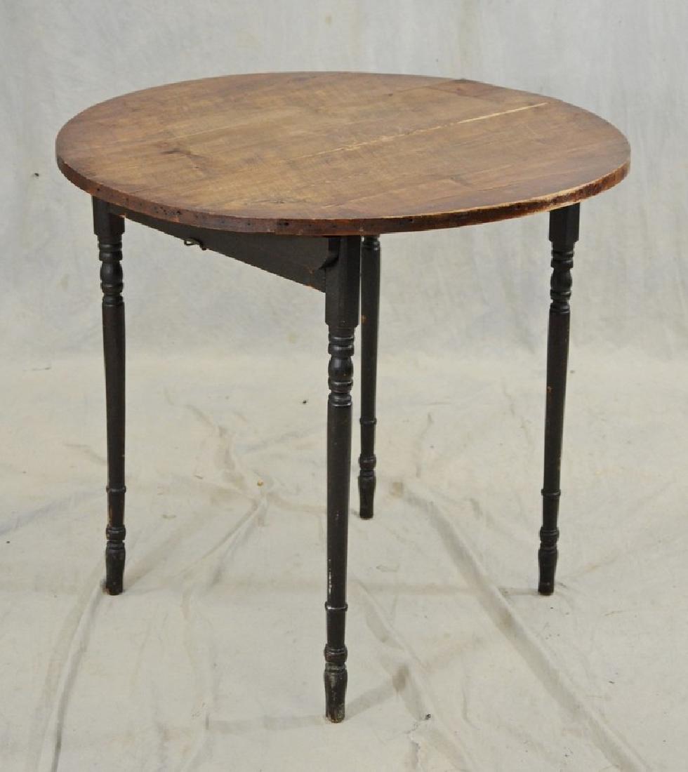 Round Pine Folding Leg Table