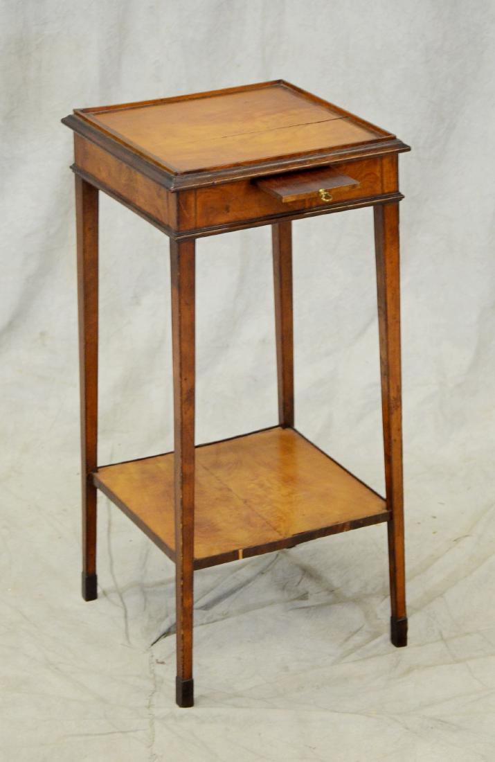 Hepplewhite style inlaid fruitwood side table