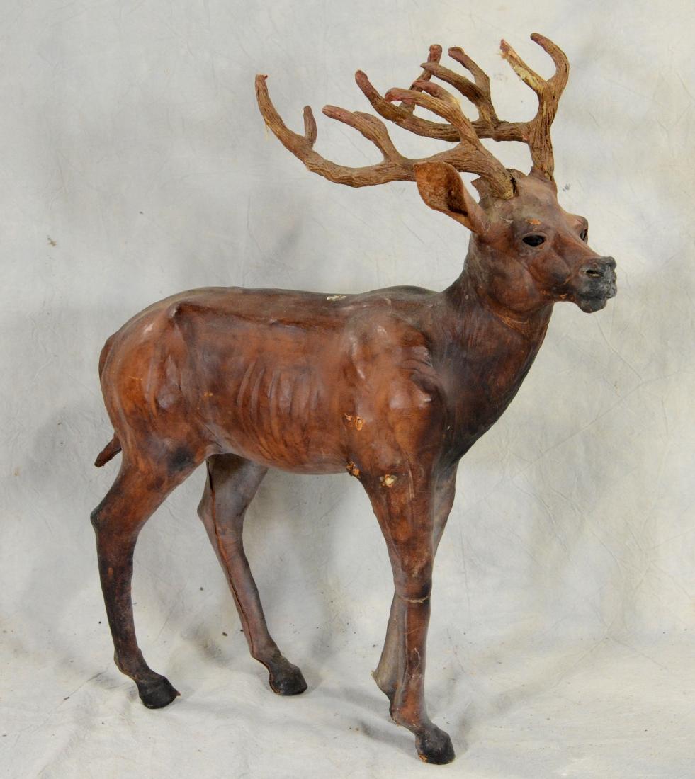 Tooled Leather Elk Stag Figure, c1920, 19" high - Oct 23, 2018 ...