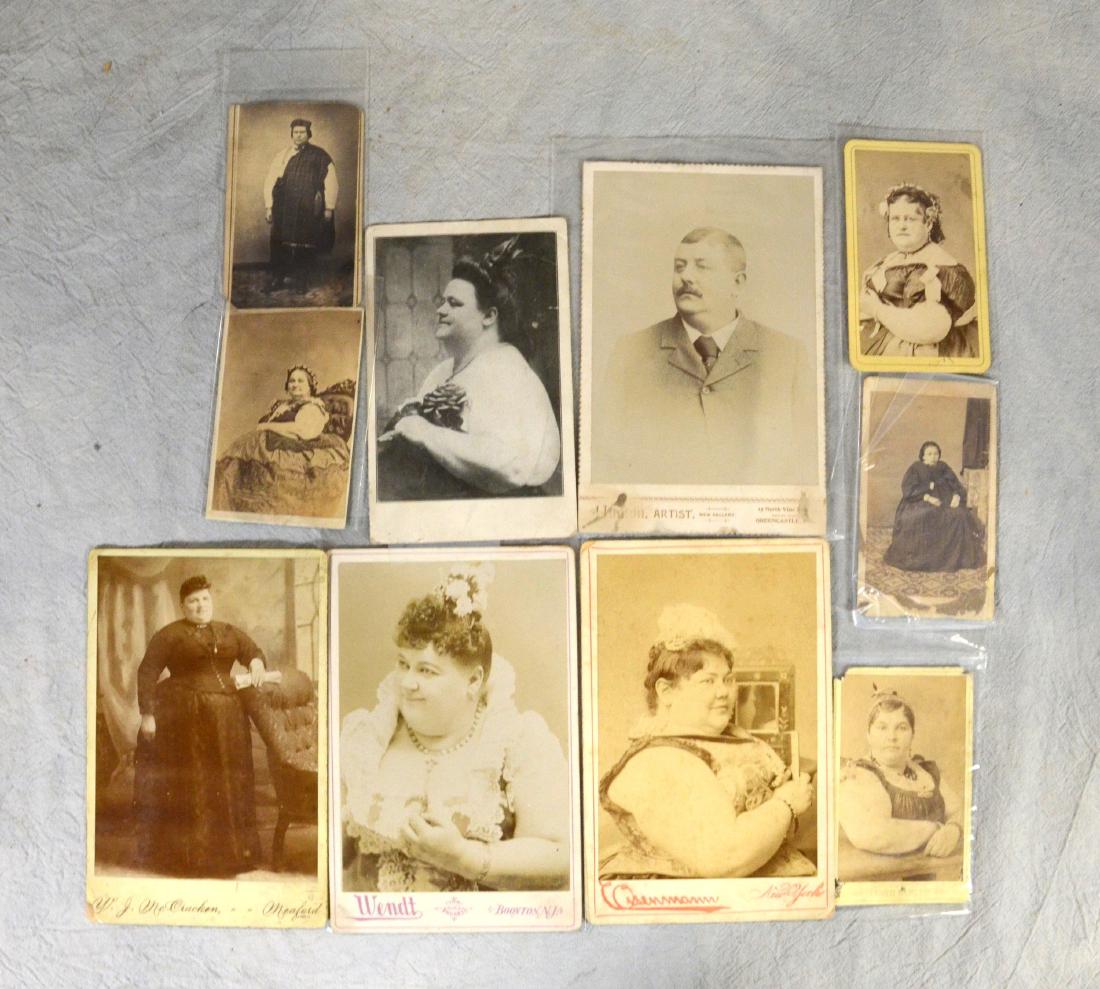 Circus Fat Lady Fat Man Victorian Freak Show Photos