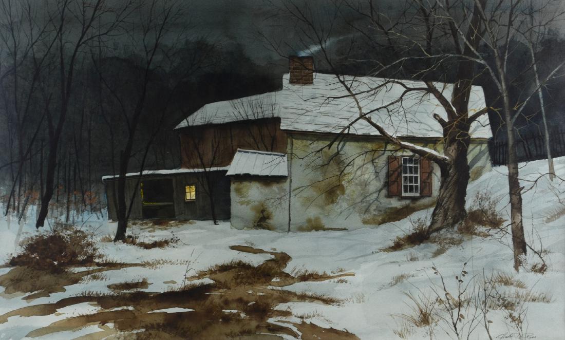 Charles R. Ross (20th C American), winter landscape