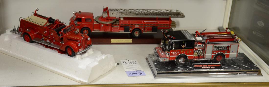 (3) Franklin Mint Fire Trucks