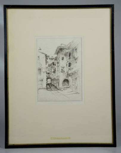 John Taylor Arms Etching, "A Pisan Court" - Dec 18, 2018 | William ...