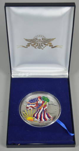 2005 1/2 Lb Colorized Walking Liberty Silver Dollar