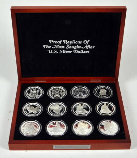 Proof Replicas Of Most Sought After U.s. Silver Dollars