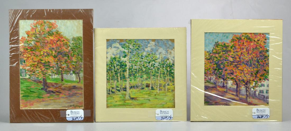 Eva Springer, (3) Landscape Paintings