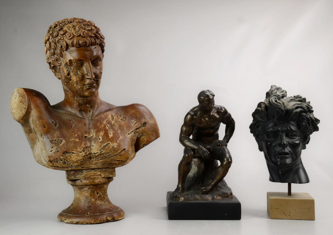(3) Replica Sculptures of Ancient Statues