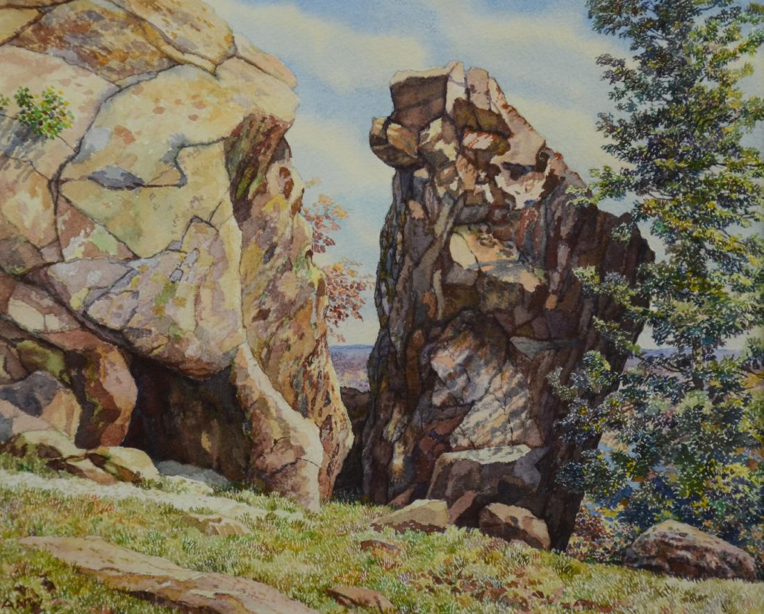 Andrew Nathaniel Wyeth Landscape Watercolour Painting