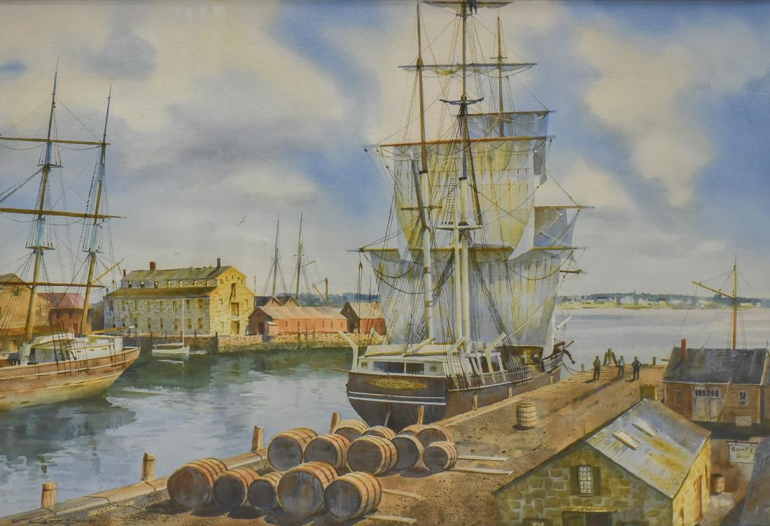 Kubitz, Frederick, watercolor "Barkentine Helen Mar" - May 14, 2019 ...