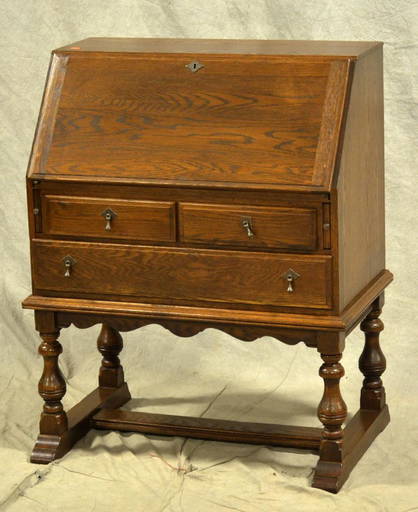 Oak Ethan Allen Slant Front Desk