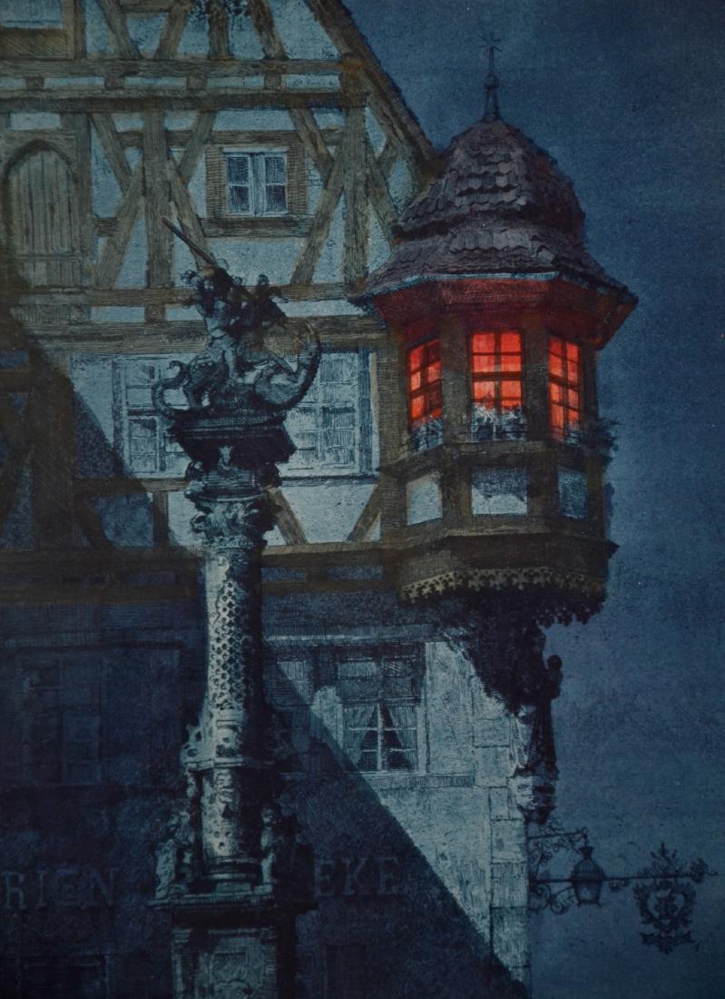 Hurst Rosemann Etching "rothenburg Tauber"