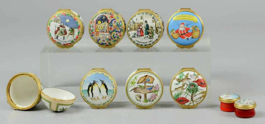 (10) Halcyon Days Enamel Boxes