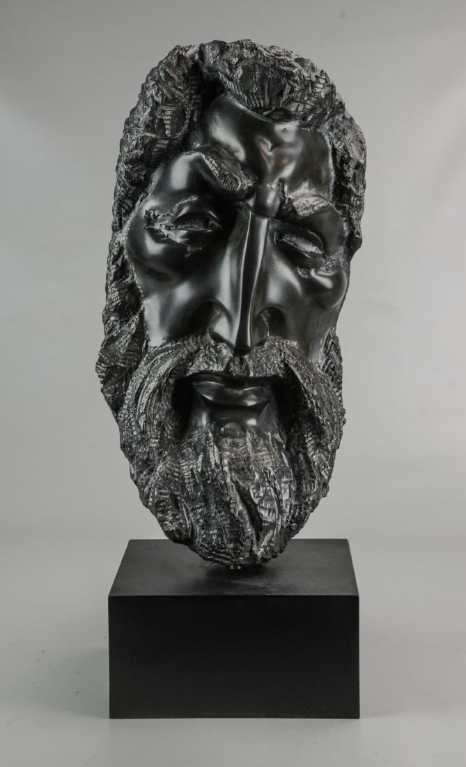 Michael Barkin Black Marble Sculpture "prophet"