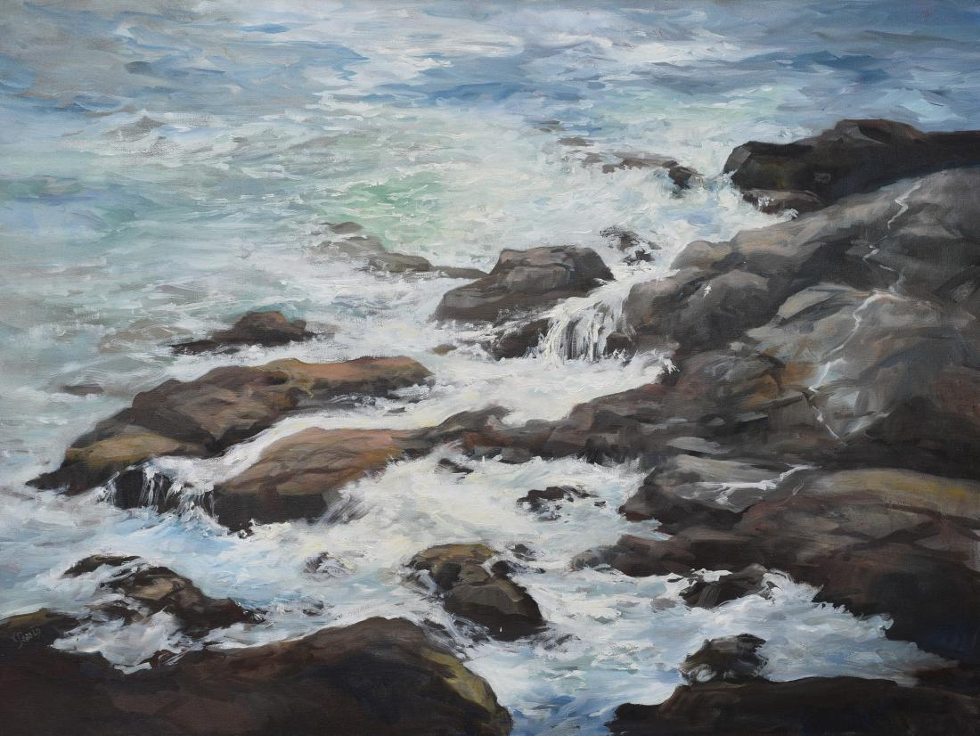 Sebold, Carol, oil on canvas "On the Rocks" - Jun 18, 2019 | William ...
