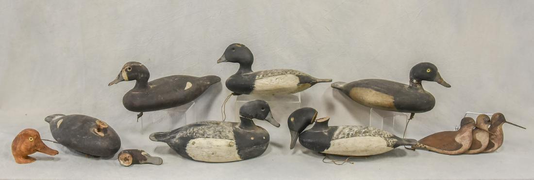 (2) Stevens, Ny Duck Decoys, 4 Others, Shore Birds