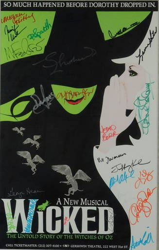 Wicked Signed Broadway Poster