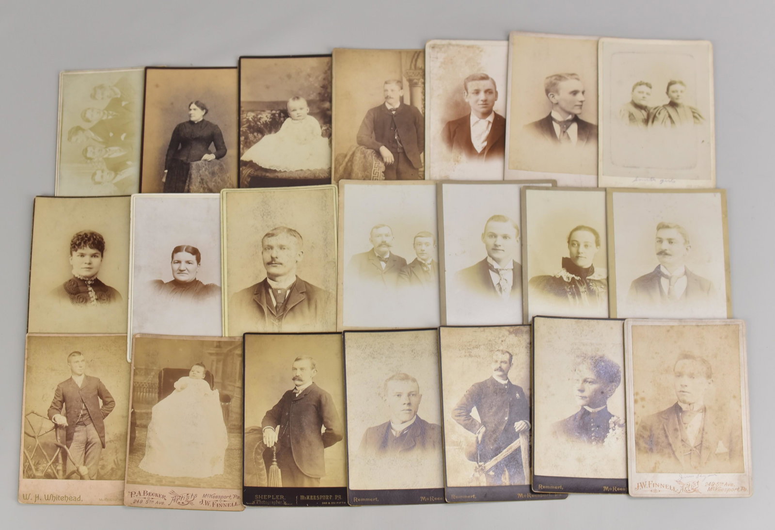 (21) Cabinet Card Portraits