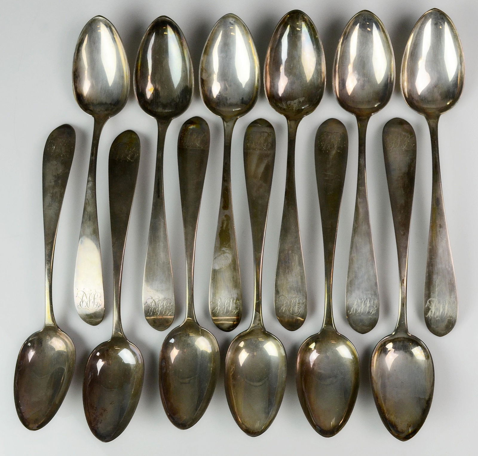 (12) Coin Silver Tablespoons