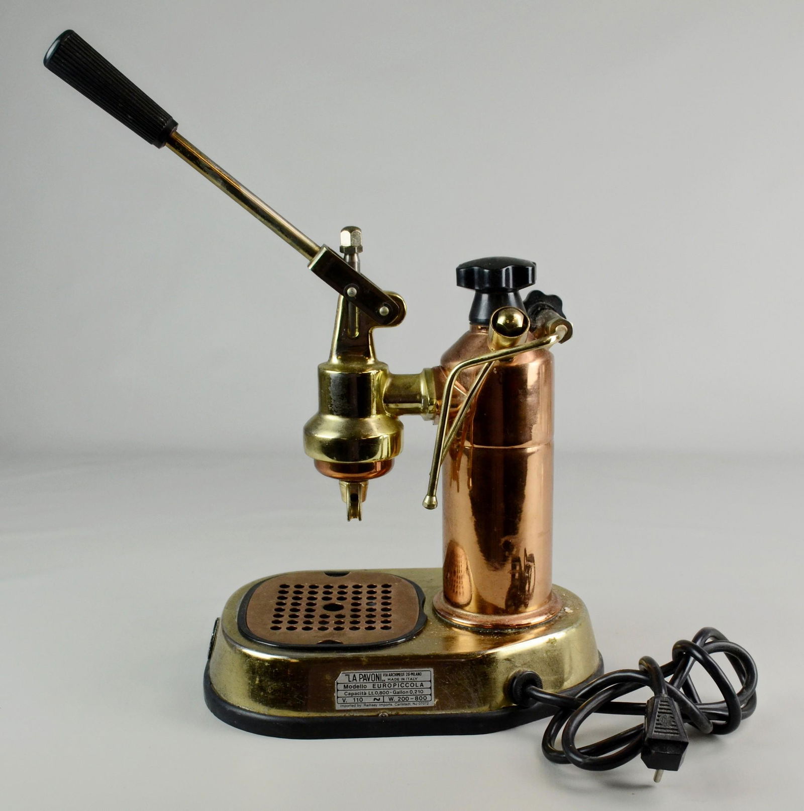 La Pavoni Europiccola Espresso Machine - Jan 07, 2020 | William Bunch ...