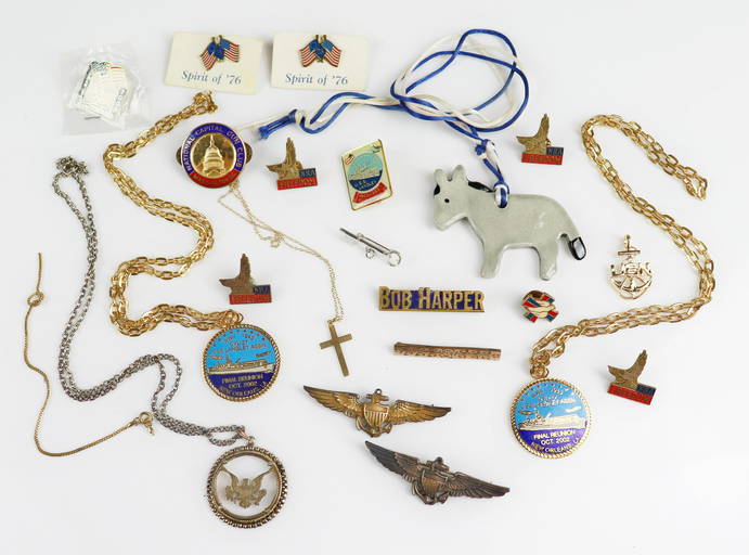 Usa Commemorative Nra Pins And 18k Cross