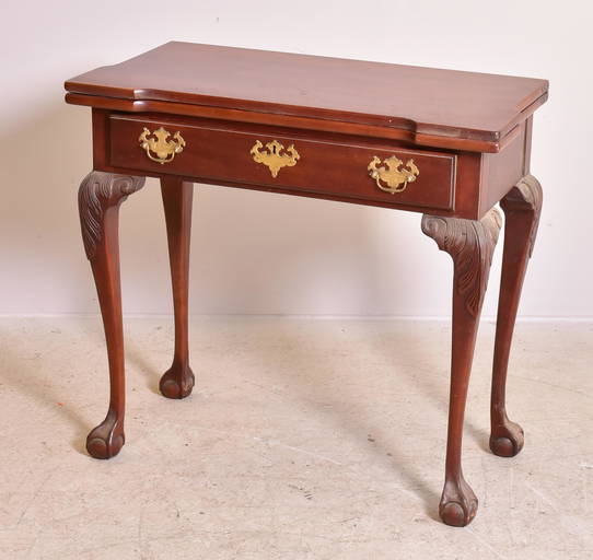 Statton Cherry Chippendale Style Game Table