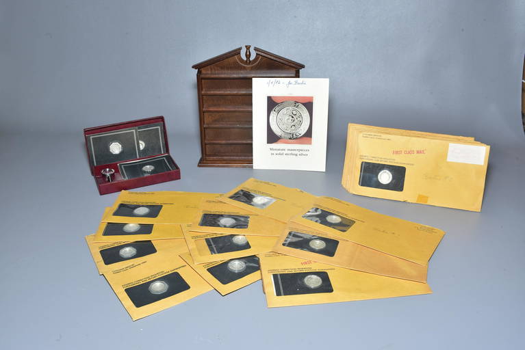 Antique English Silver Miniature Plate Collection