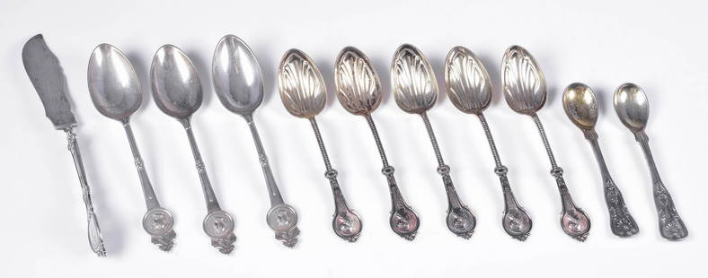 11 Louisville And Cincinnati Coin Silver Spoons