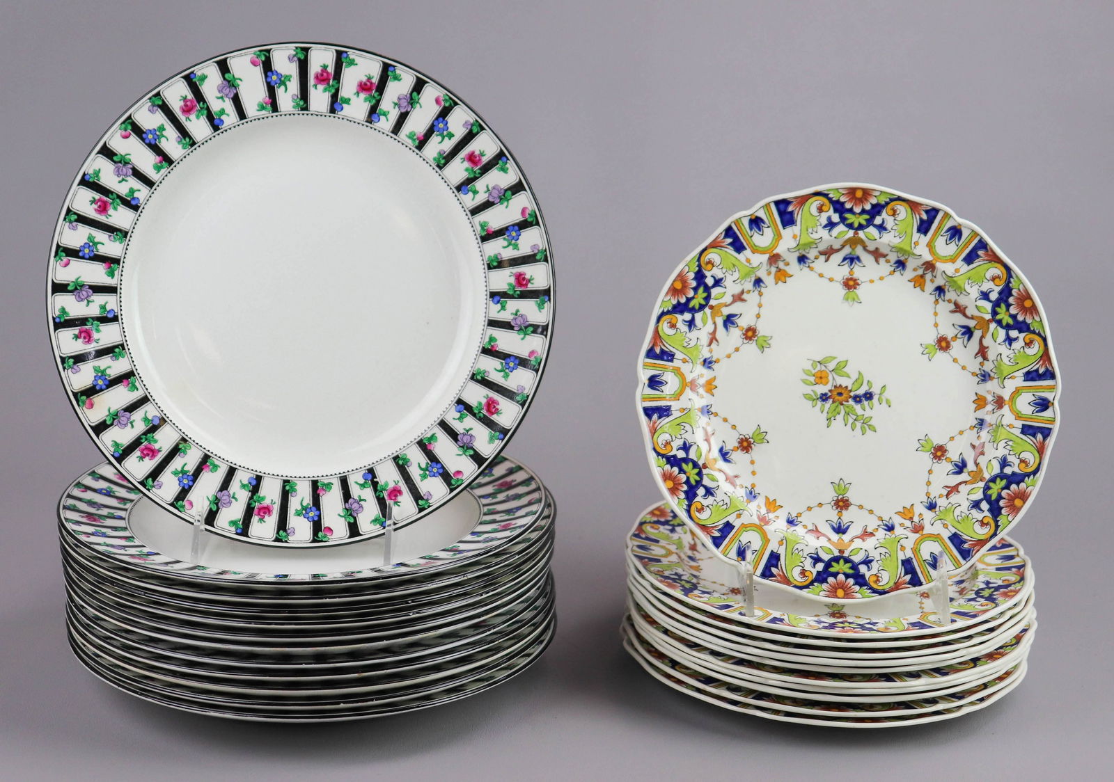 (12) Booths And (11) Wedgwood Plates
