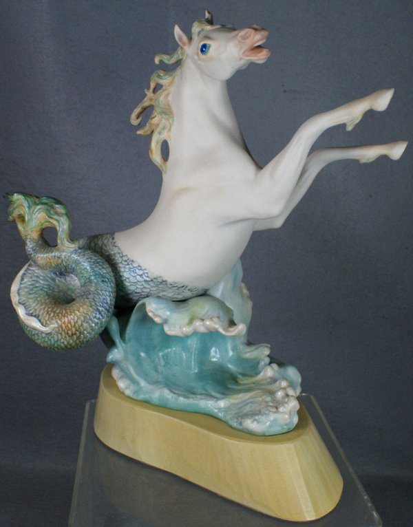 150: Cybis porcelain "Oceania, Sea King Steed", Closed