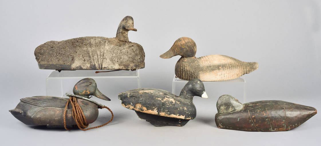 (5) Duck Decoys And Sink Box Decoy