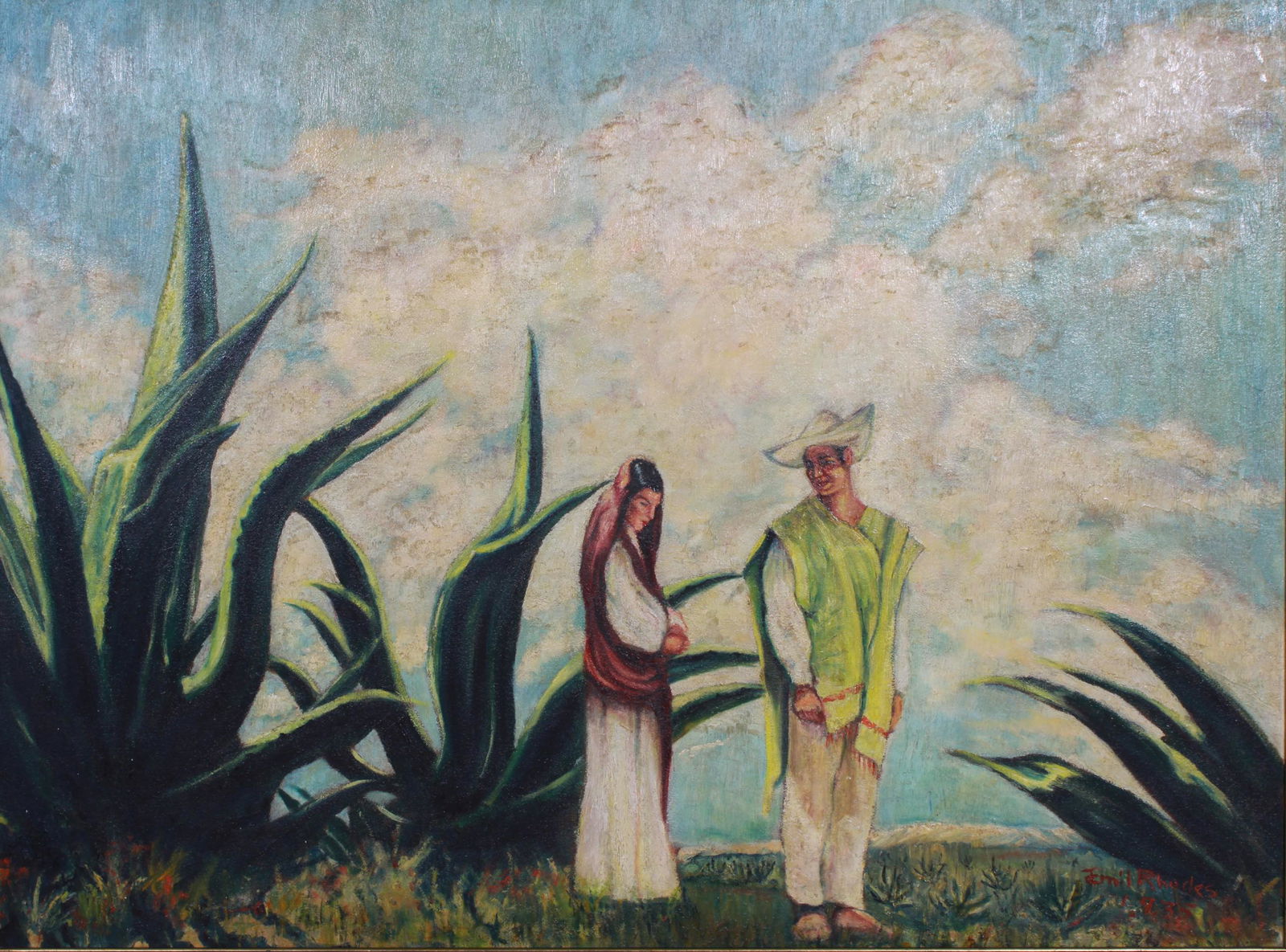 Emil Rhodes Painting Latin American Couple (#14548) on Jul 27, 2021 ...