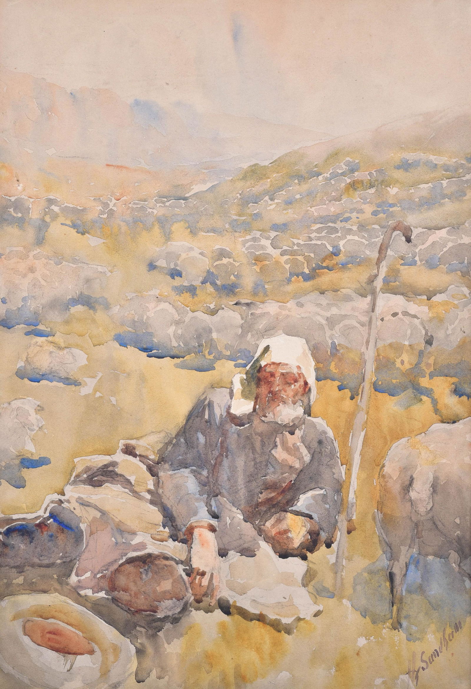Henry Hy Sandham Orientalist Watercolor (#14558) on Jul 27, 2021 ...