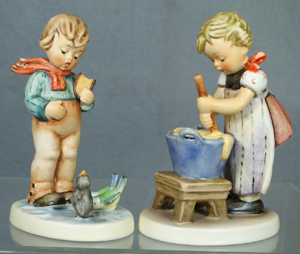 81: 2 Hummel figurines: Baking Day - 330, 1955, 5" tall