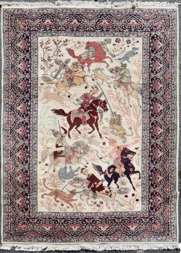 8'1" X 11'9" Pak-Persian Hunt Scene Rug - Dec 14, 2021 | William Bunch ...