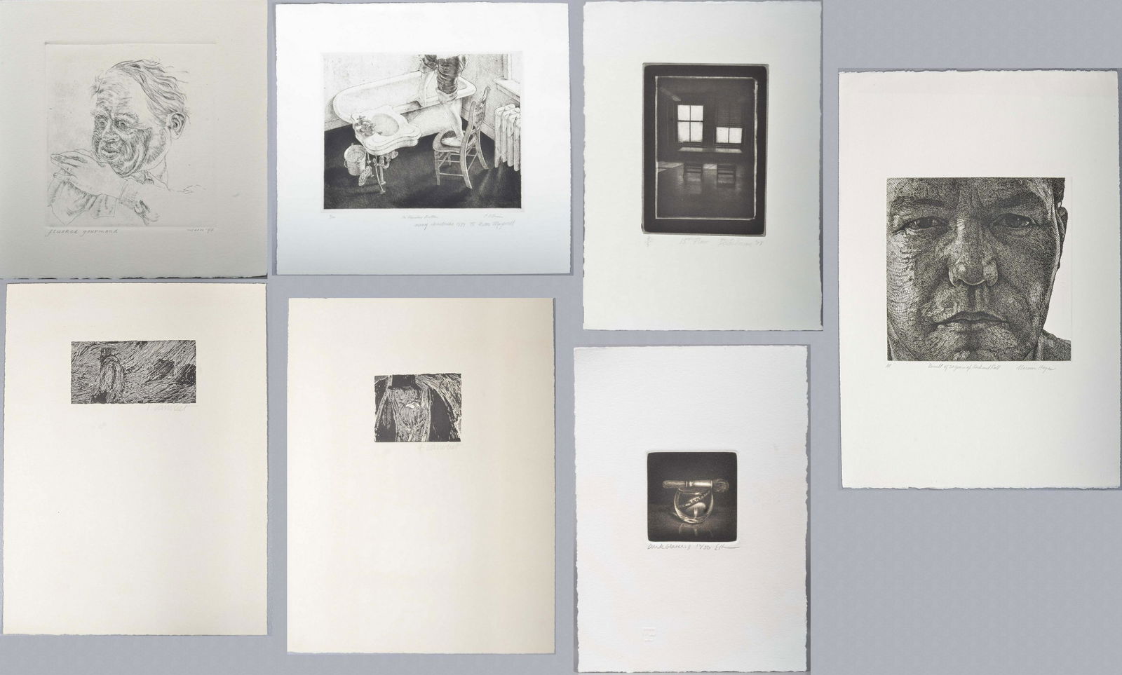 (7) Etchings By Contemporary Artists