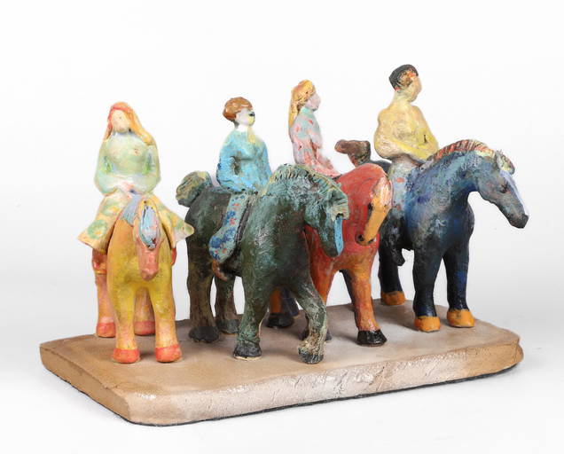 Jenny Lind Pottery Sculpture "rainbow Warriors"