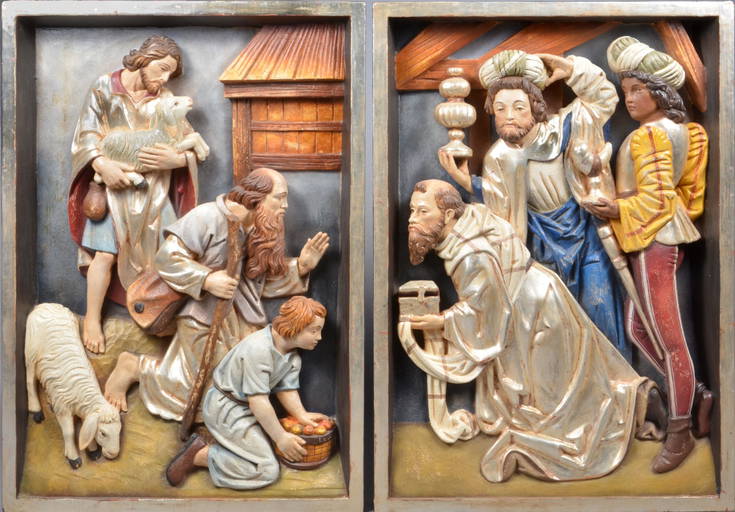 (2) Italian Conrad Moroder Carved Religious Panels (#8776) on May 17 ...