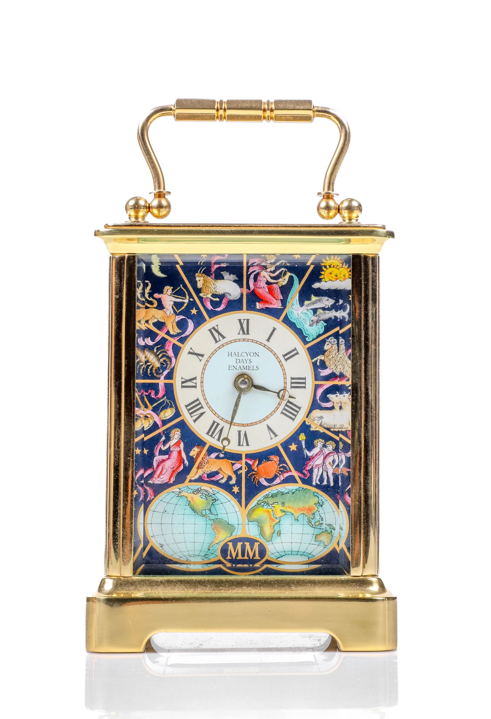Halcyon Days Zodiac Carriage Clock