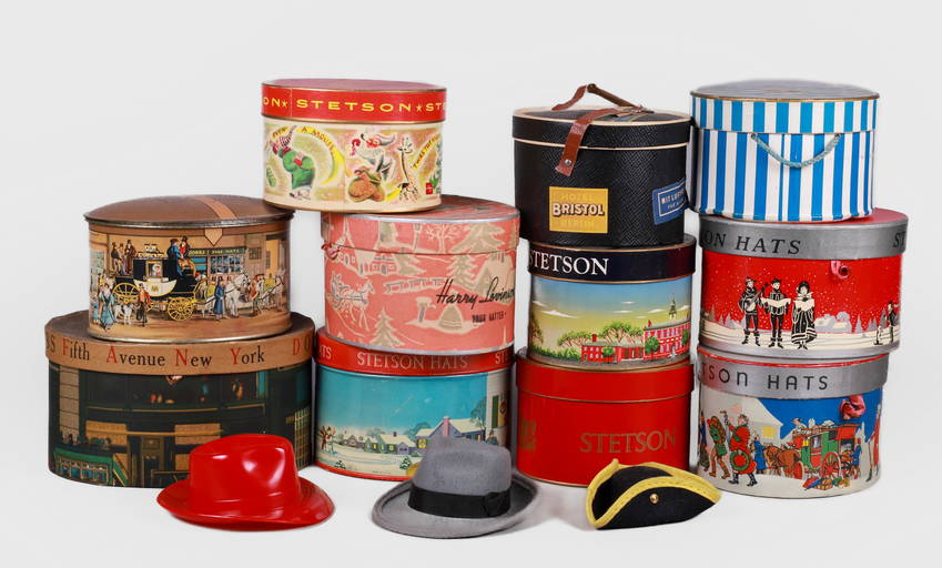 (11) Salesman Sample Hats And Hat Boxes