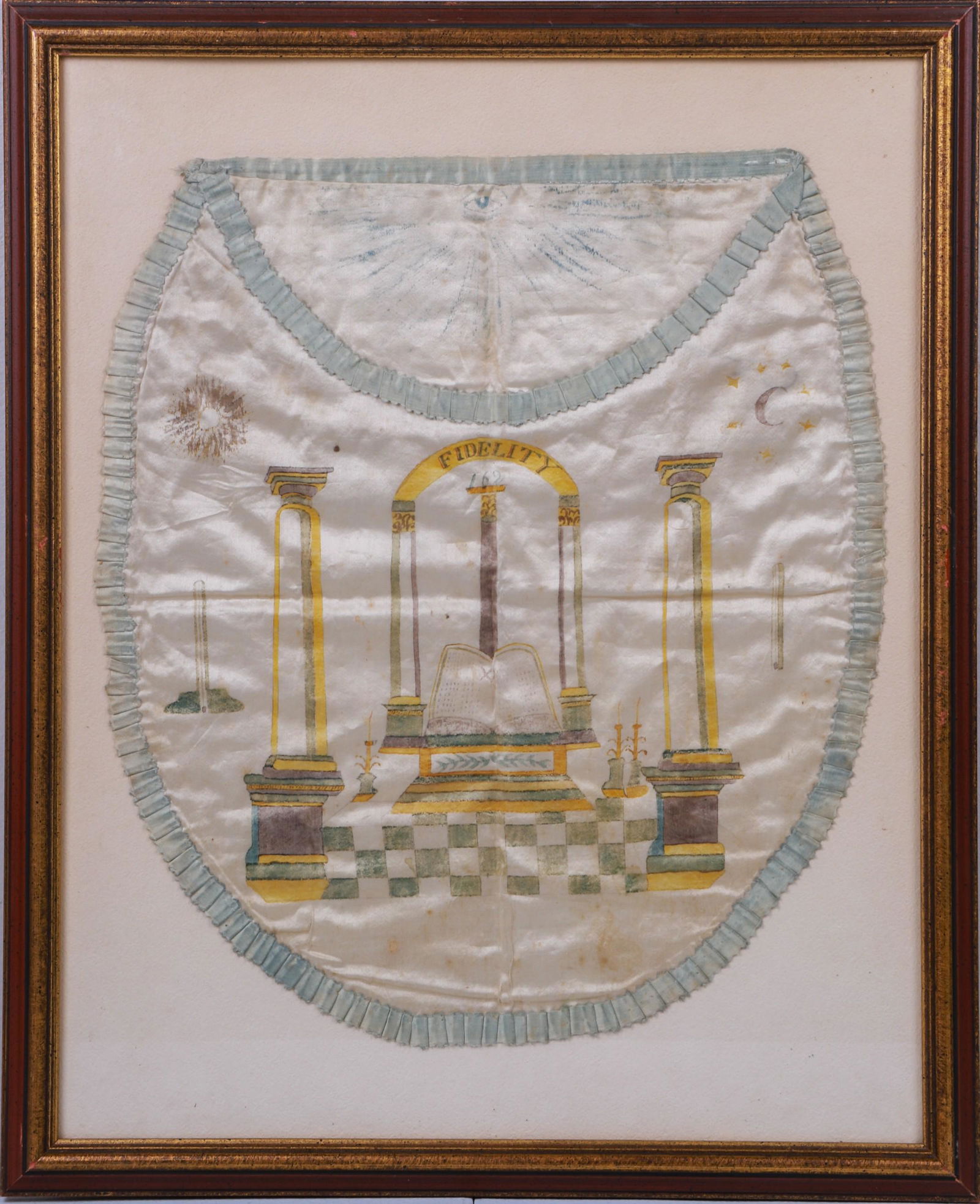 Framed Masonic Apron